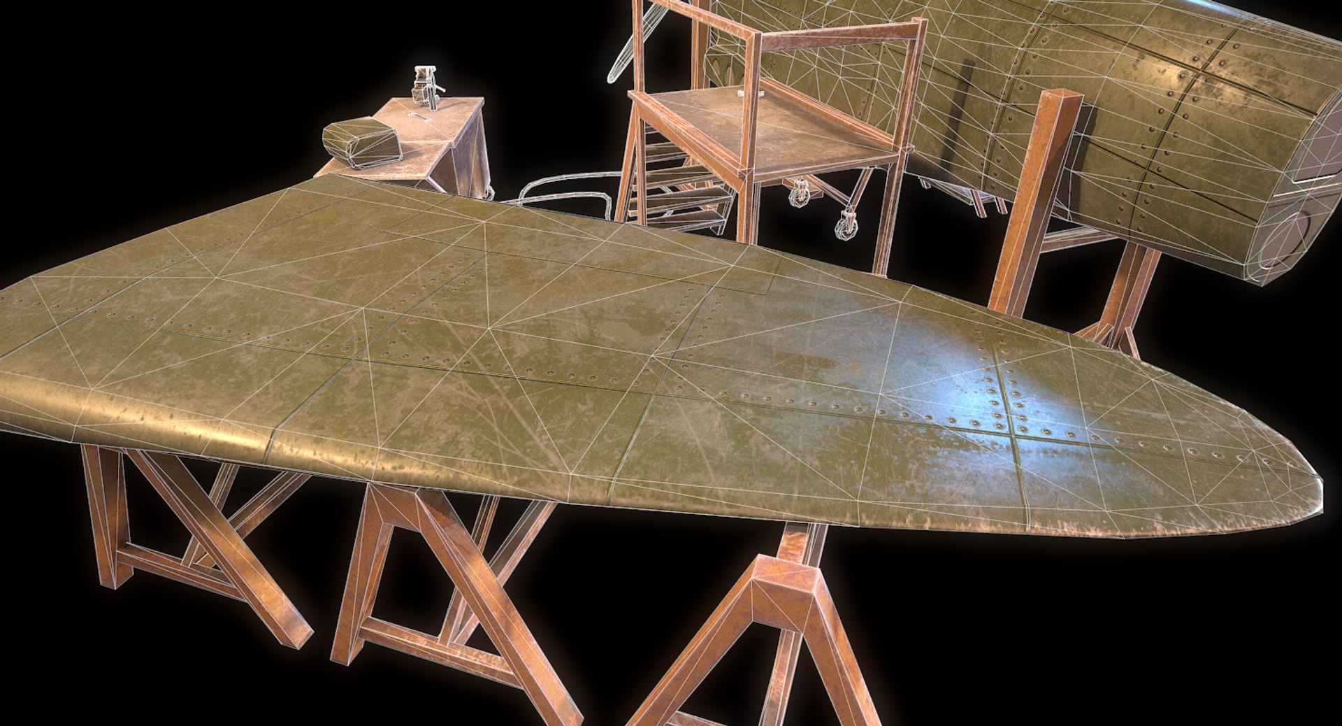 3D Model Airplane Workbench Aircraft - TurboSquid 1572186