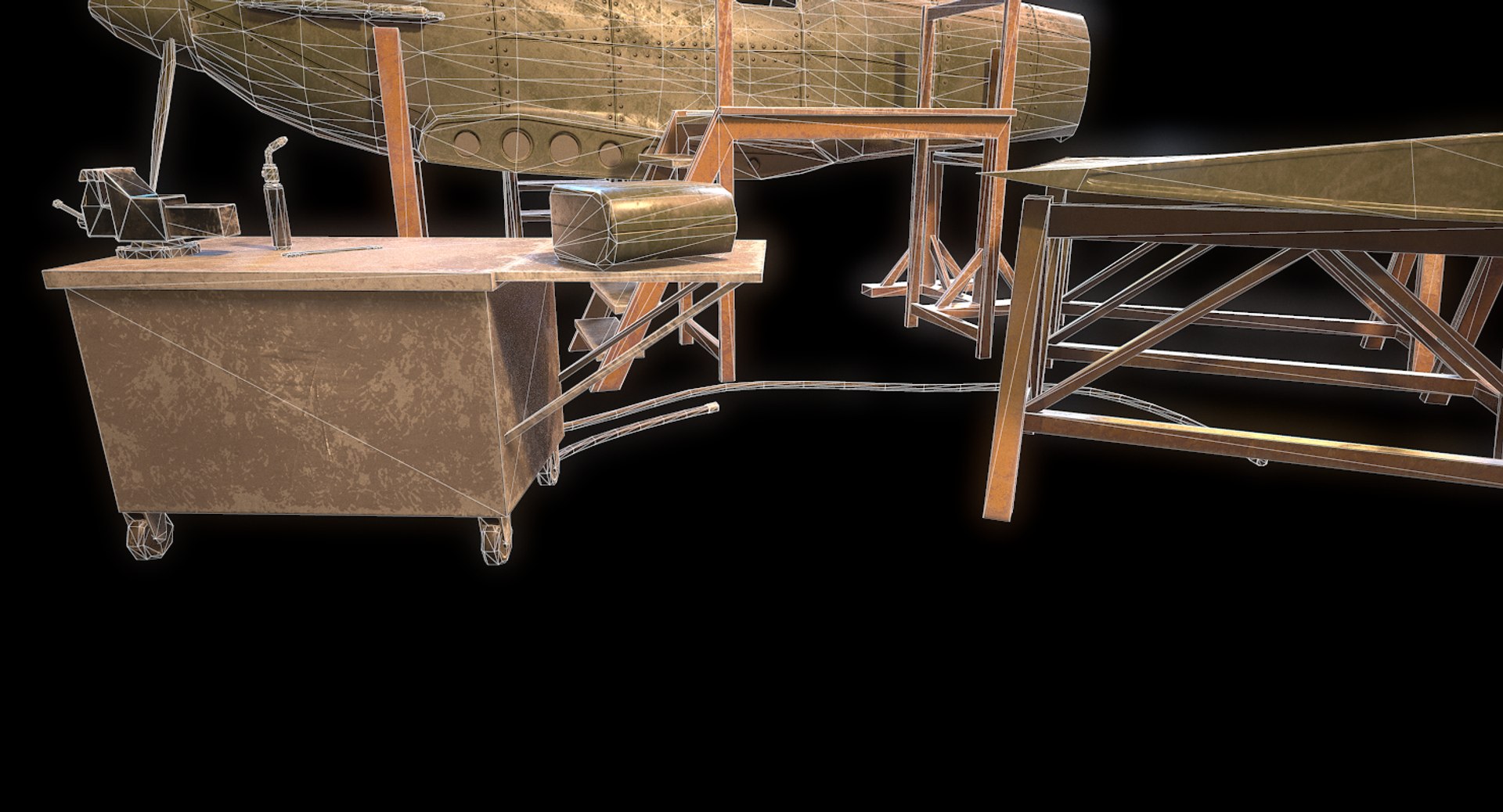 3D Model Airplane Workbench Aircraft - TurboSquid 1572186