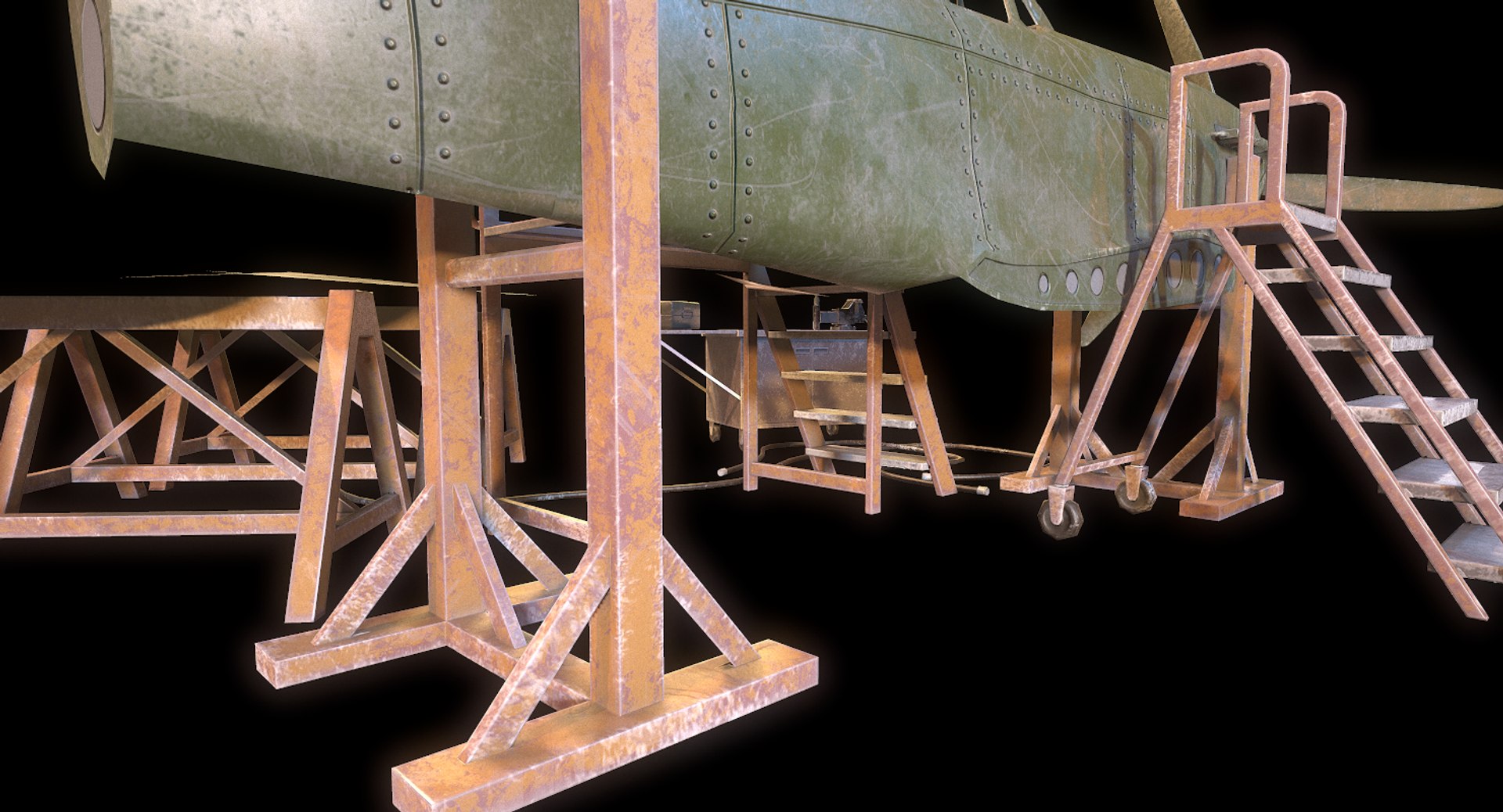 3D model airplane workbench aircraft - TurboSquid 1572186