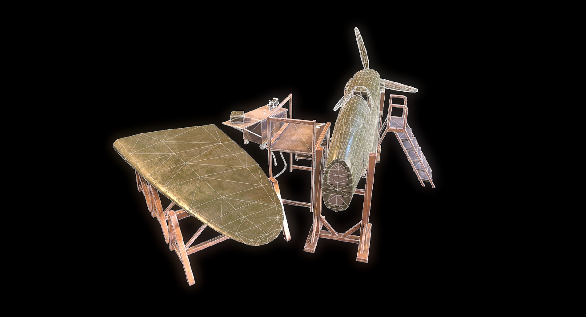 3D Model Airplane Workbench Aircraft - TurboSquid 1572186