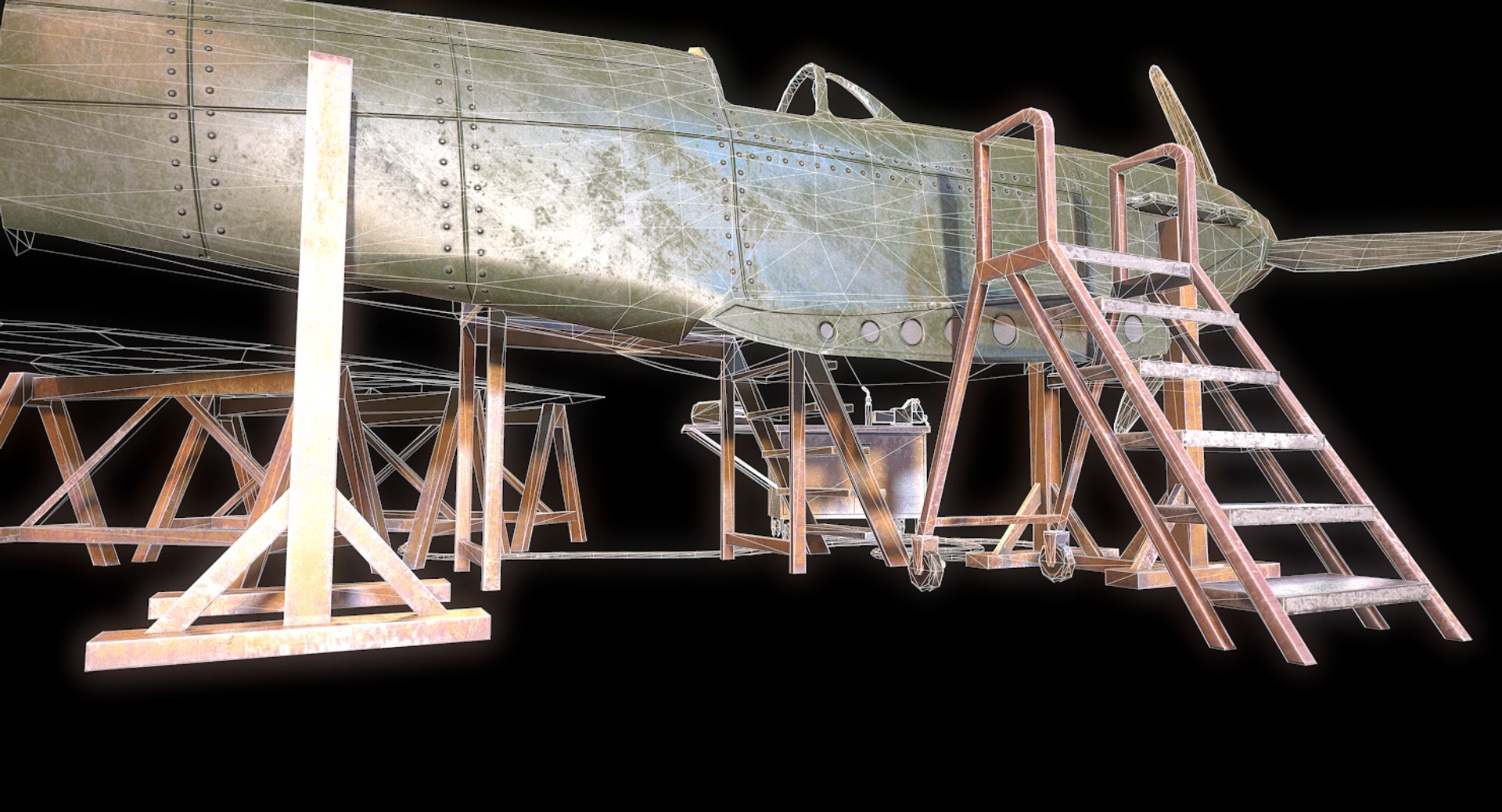 3D Model Airplane Workbench Aircraft - TurboSquid 1572186