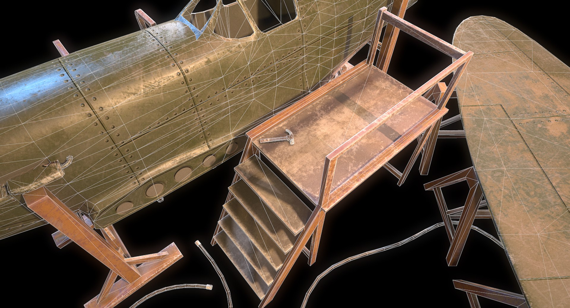 3D Model Airplane Workbench Aircraft - TurboSquid 1572186