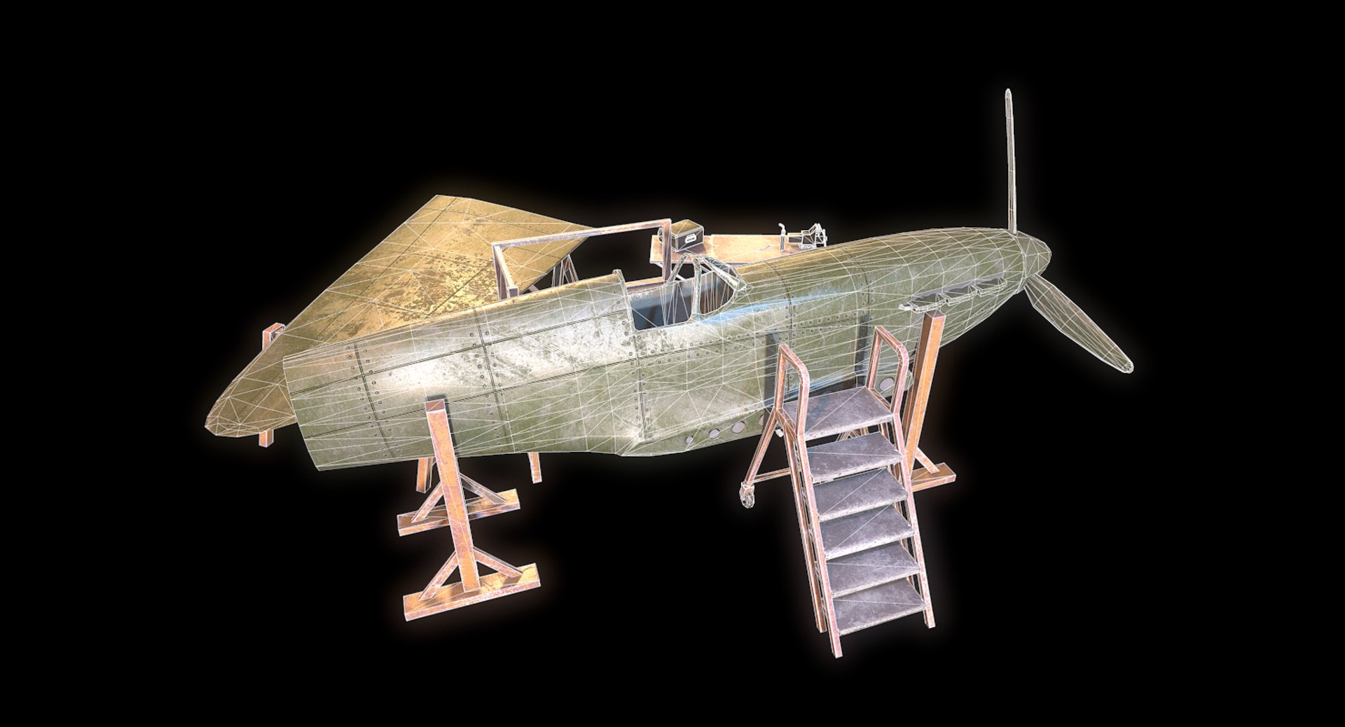 3D Model Airplane Workbench Aircraft - TurboSquid 1572186