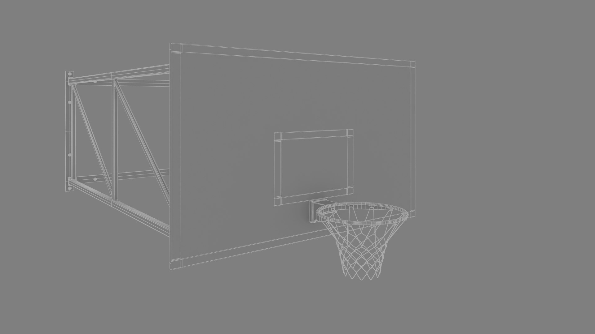 3D Basketball Hoop On The Bracket - TurboSquid 2042750