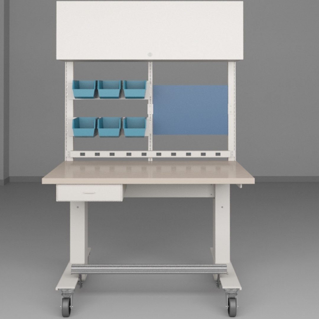 3d Height Adjustable Workbench 2 Model