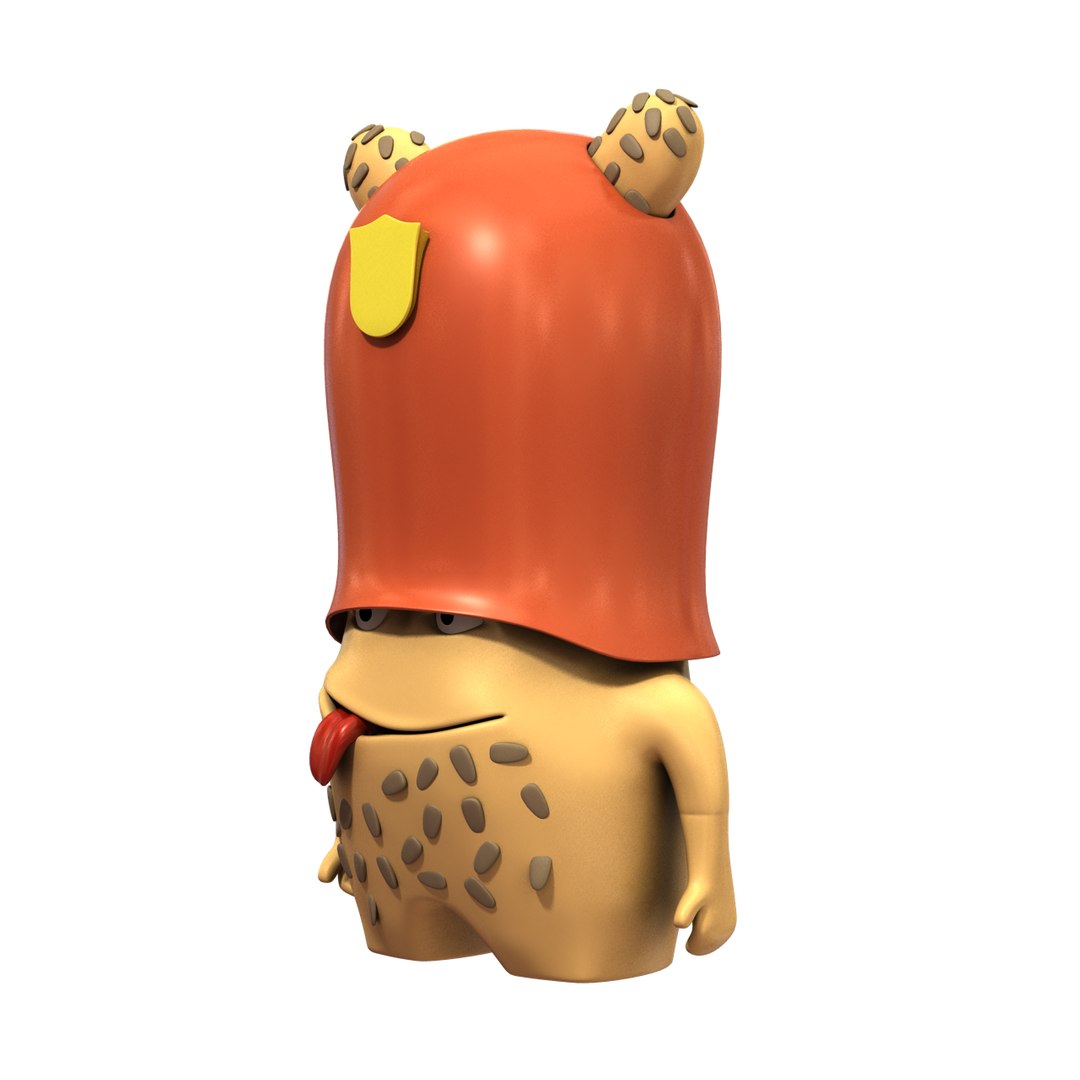 3d Obj Cartoon Helm Character