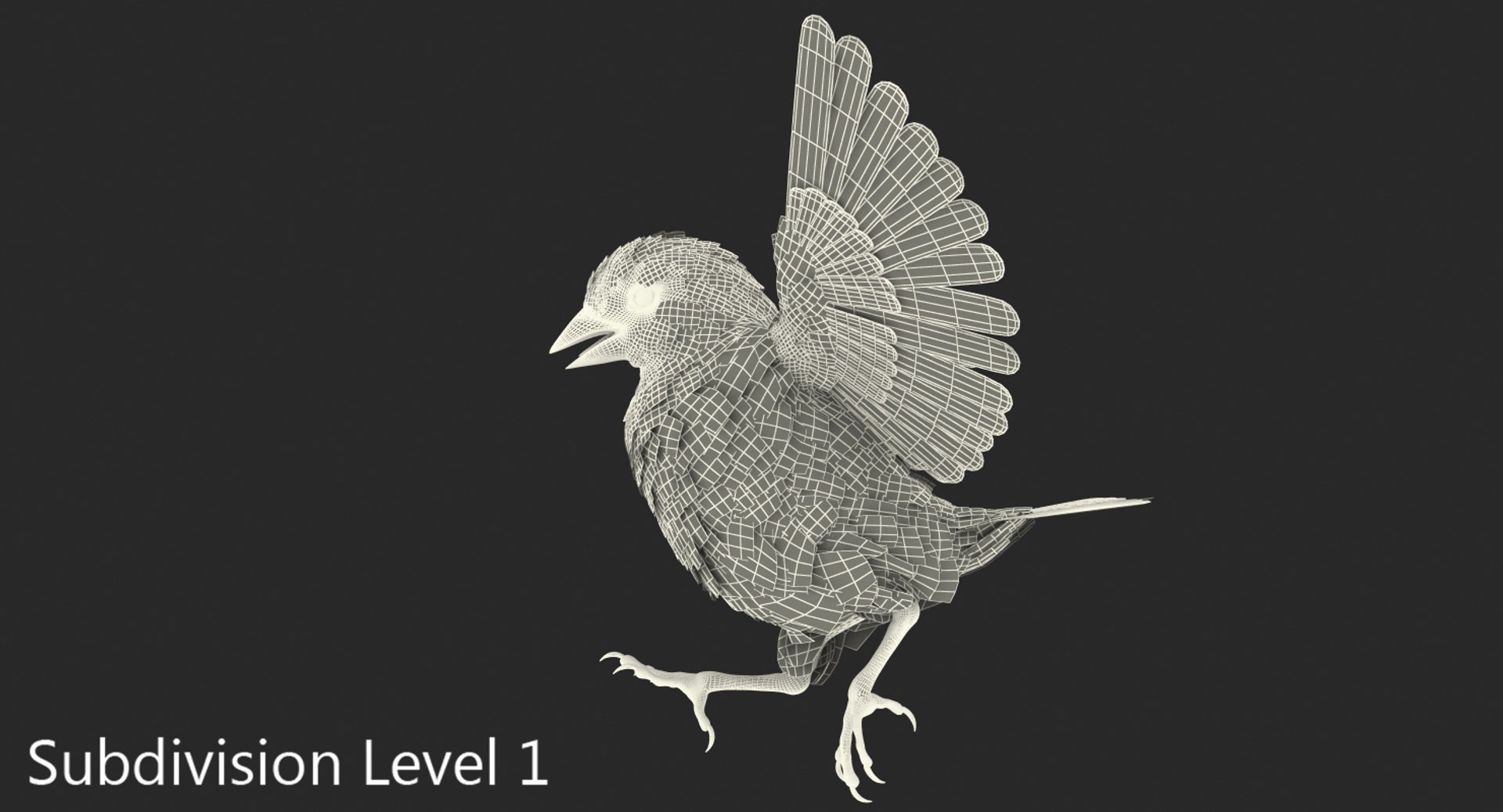 3D sparrow walking pose - TurboSquid 1382079