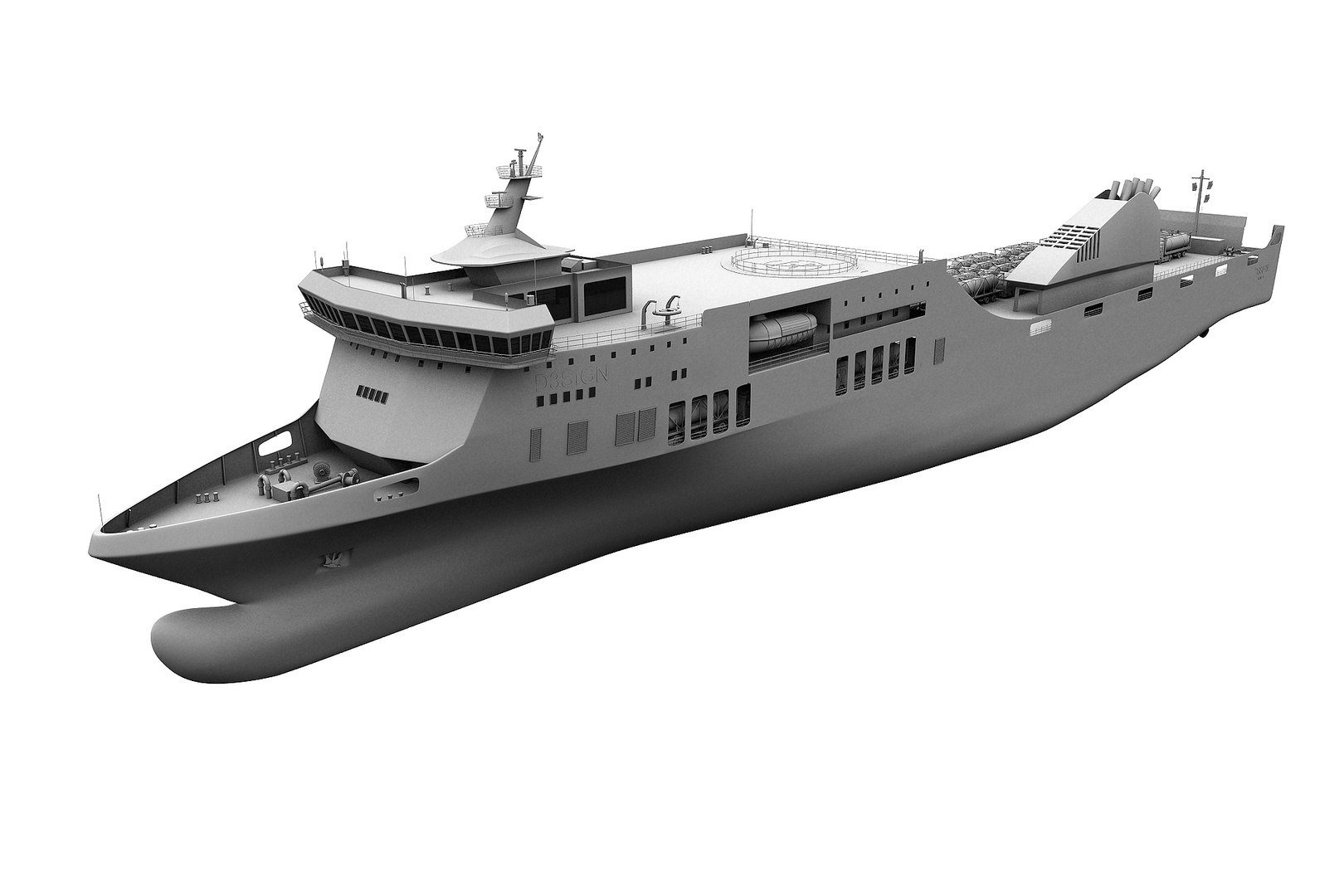 Ferry Boat 3d Model