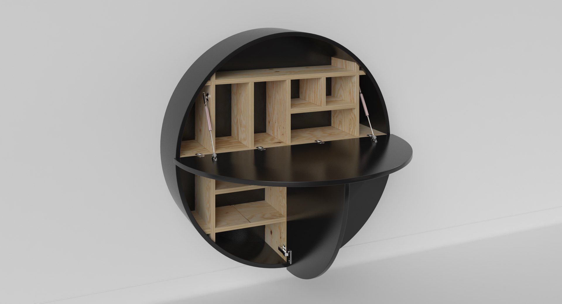 Pill Wall Mounted Desk 3D Model - TurboSquid 1324848