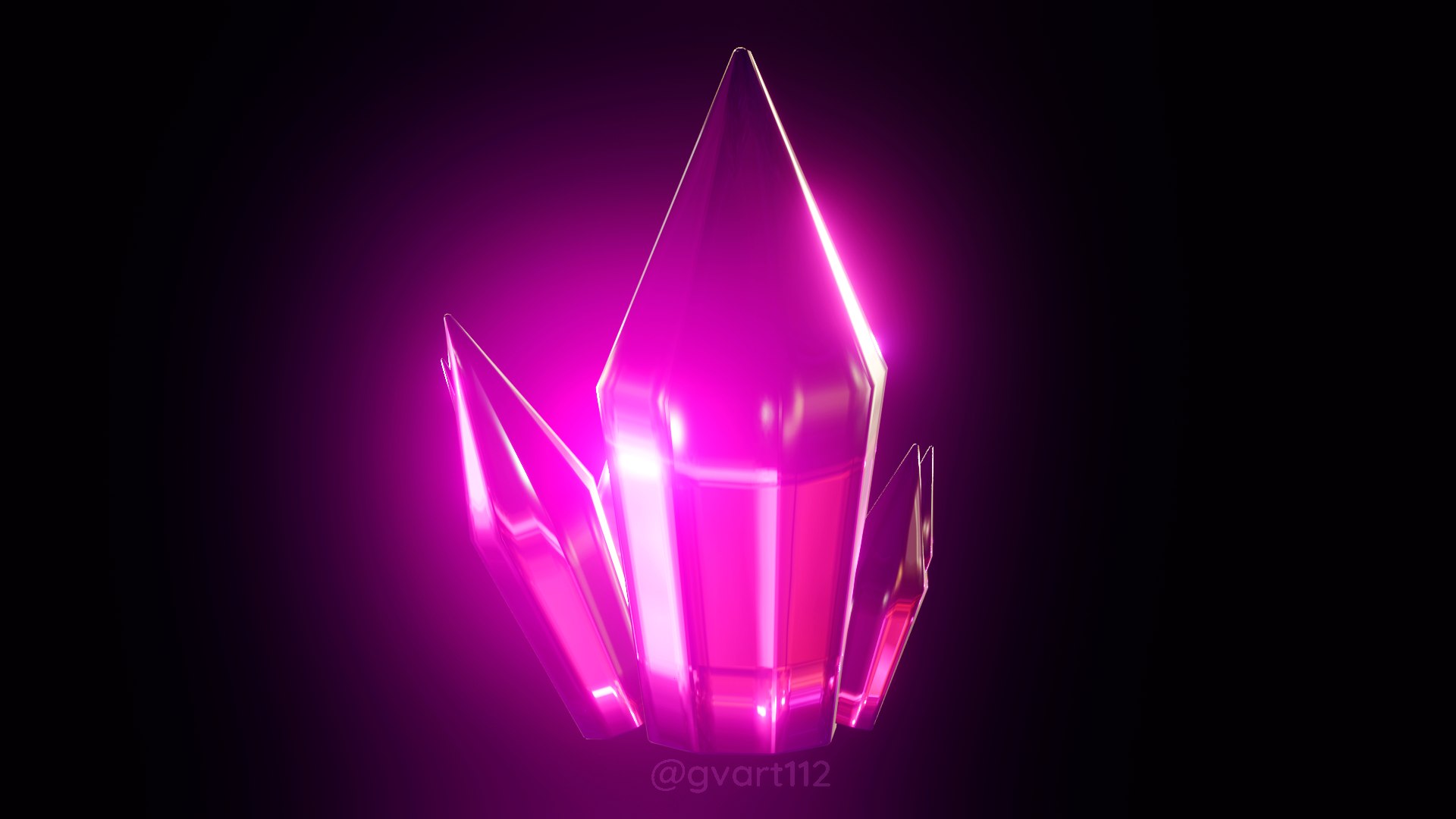 3D Shiny pink crystal - TurboSquid 1787066