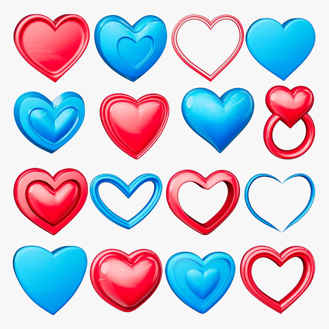 3D Heart Pack Collection 50 Model - TurboSquid 2178012