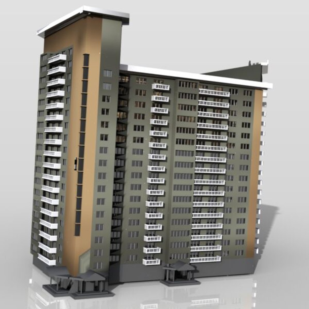 3d model tower building