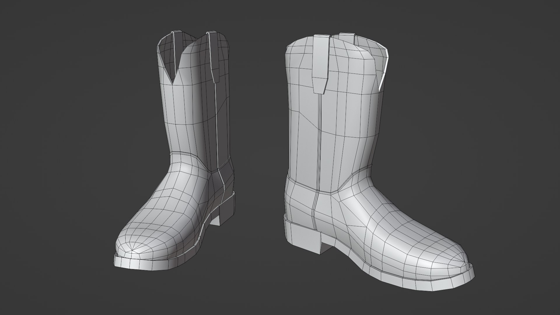 Leather Boots Low-poly 3D Model - TurboSquid 2279051