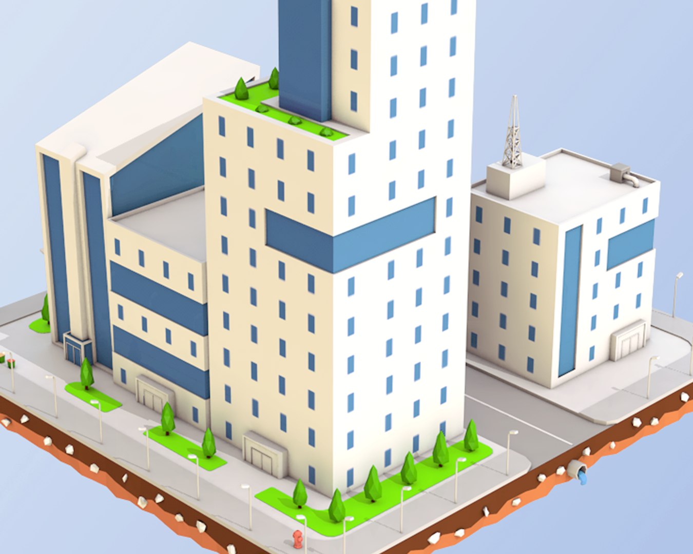 3D City Block Buildings - TurboSquid 1253959