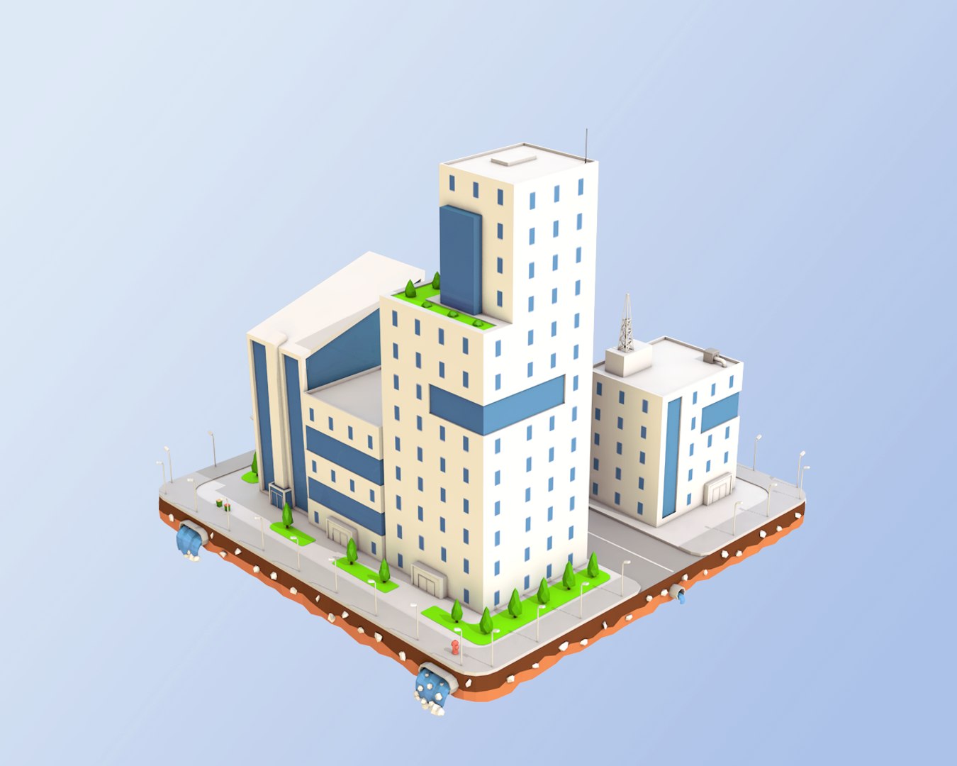 3D City Block Buildings - TurboSquid 1253959