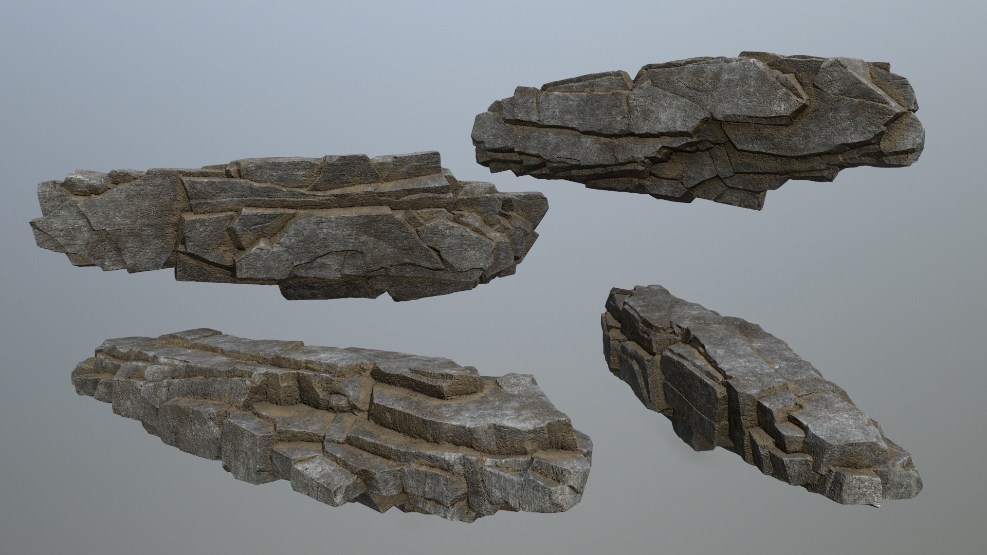 3D Cliff Rocks Model - TurboSquid 2071432