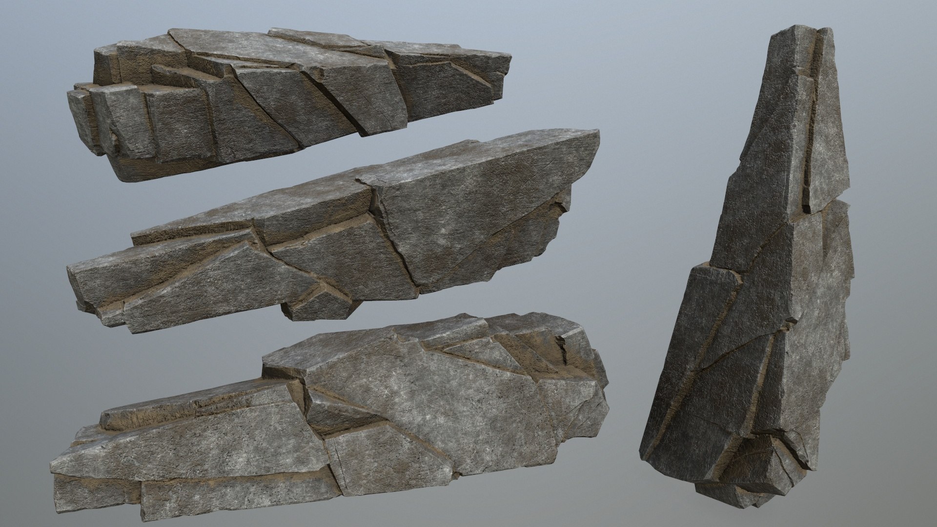 3D Cliff Rocks Model - TurboSquid 2071432