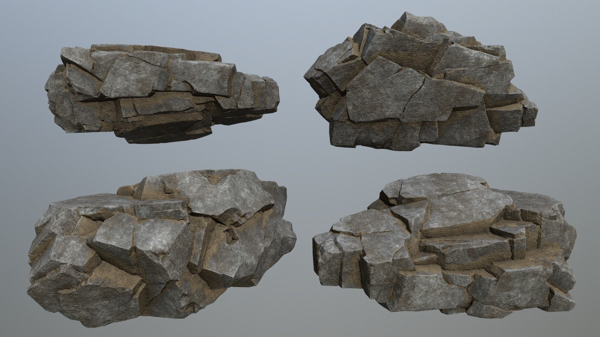 3D Cliff Rocks Model - TurboSquid 2071432