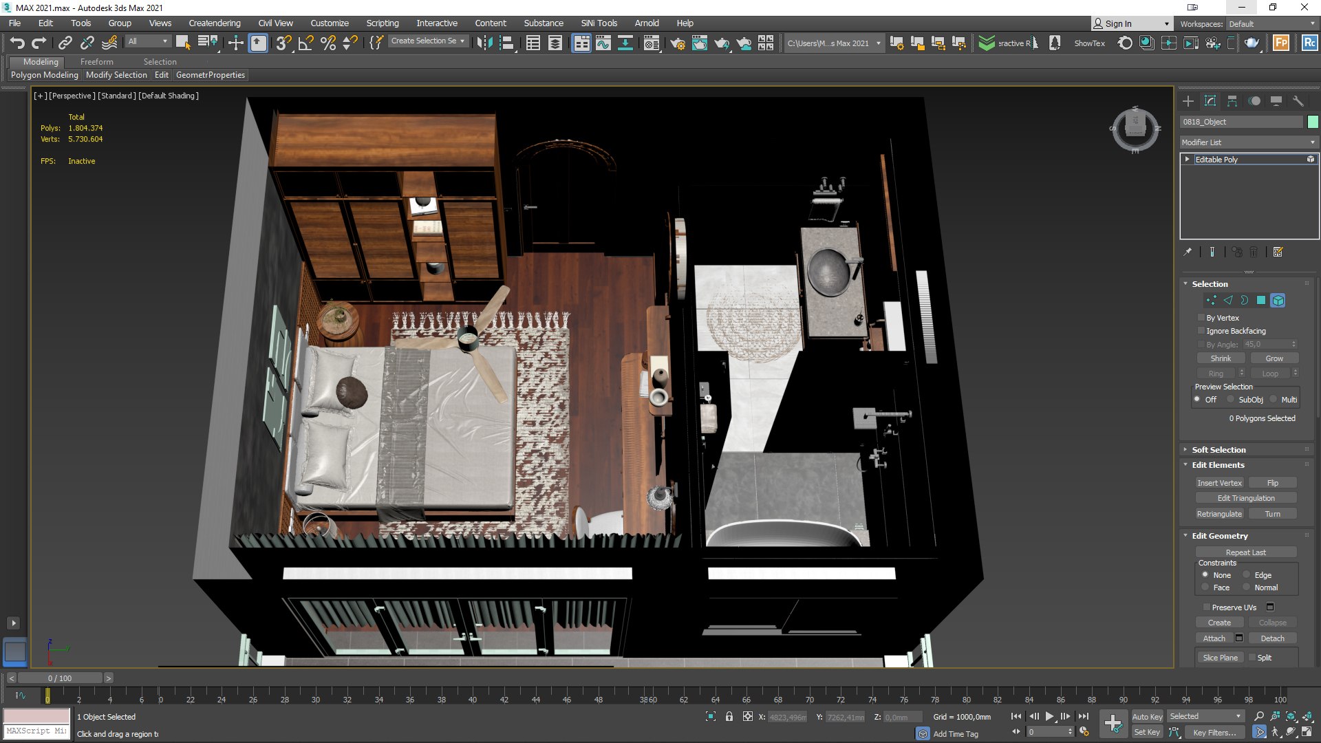 3D 10 Scenes Bedroom Only SKP Format TMB Collection 12 - TurboSquid 2096664