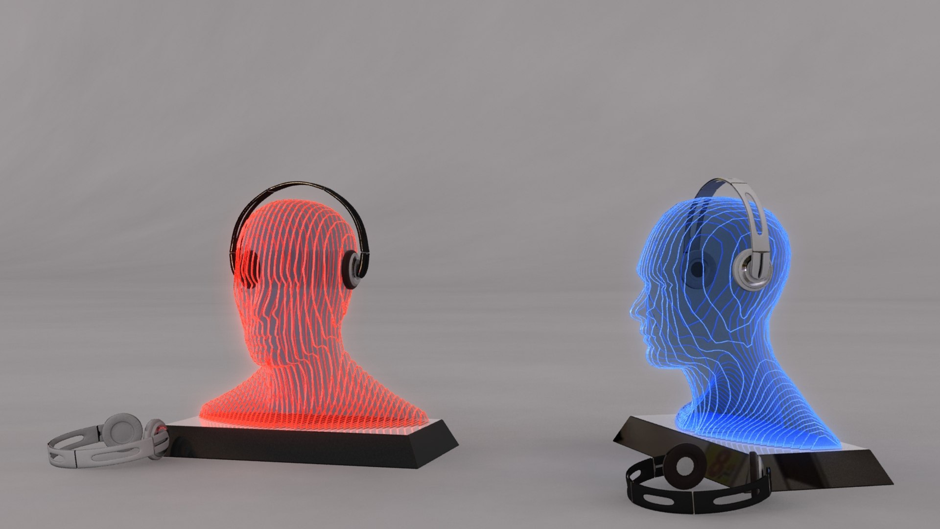 3d Model Glasses Head