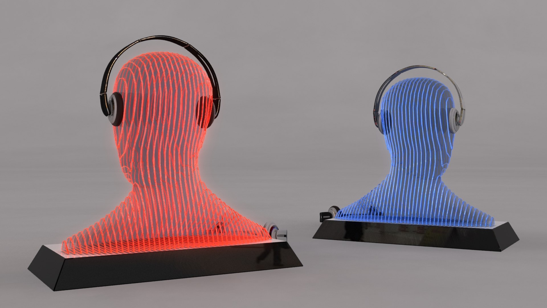 3d Model Glasses Head