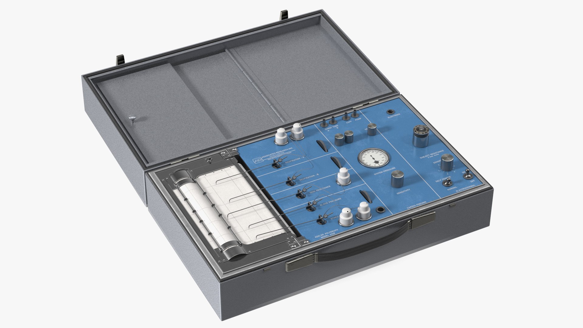 빈티지 거짓말 탐지기 기계 조작 3D 모델 - TurboSquid 1874835