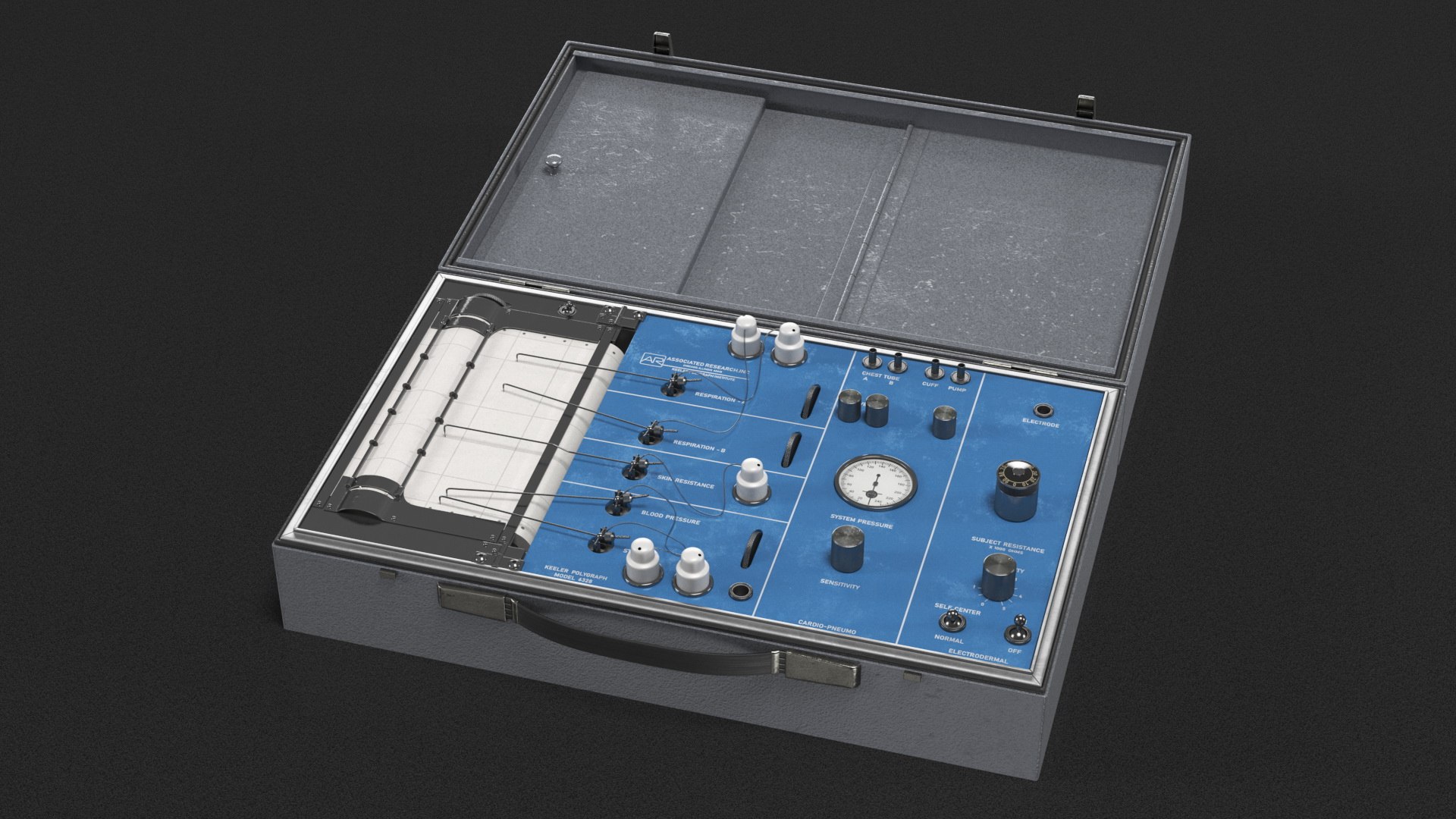 3D Vintage Polygraph Machine Rigged model - TurboSquid 1874835