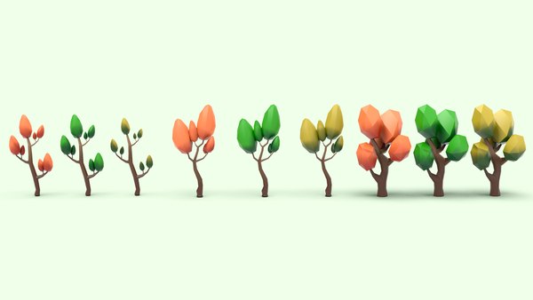 Cartoon forest tree 3D model - TurboSquid 1316592