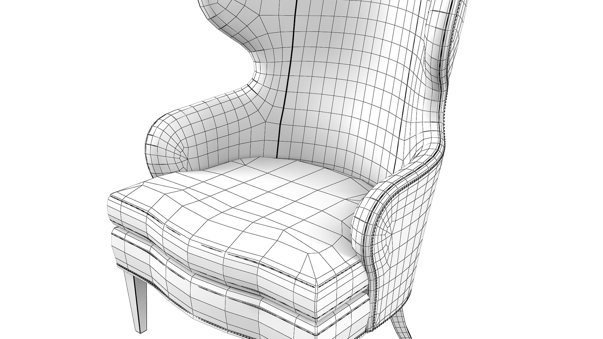 3D wing chair model - TurboSquid 1550069