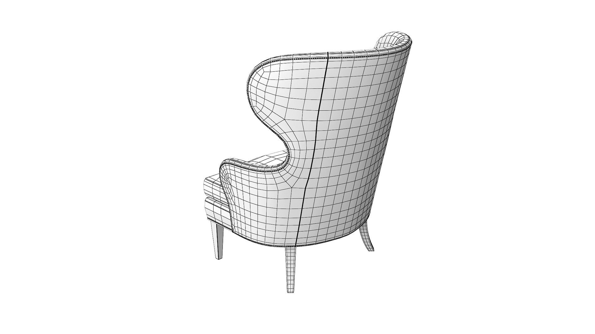 3D wing chair model - TurboSquid 1550069