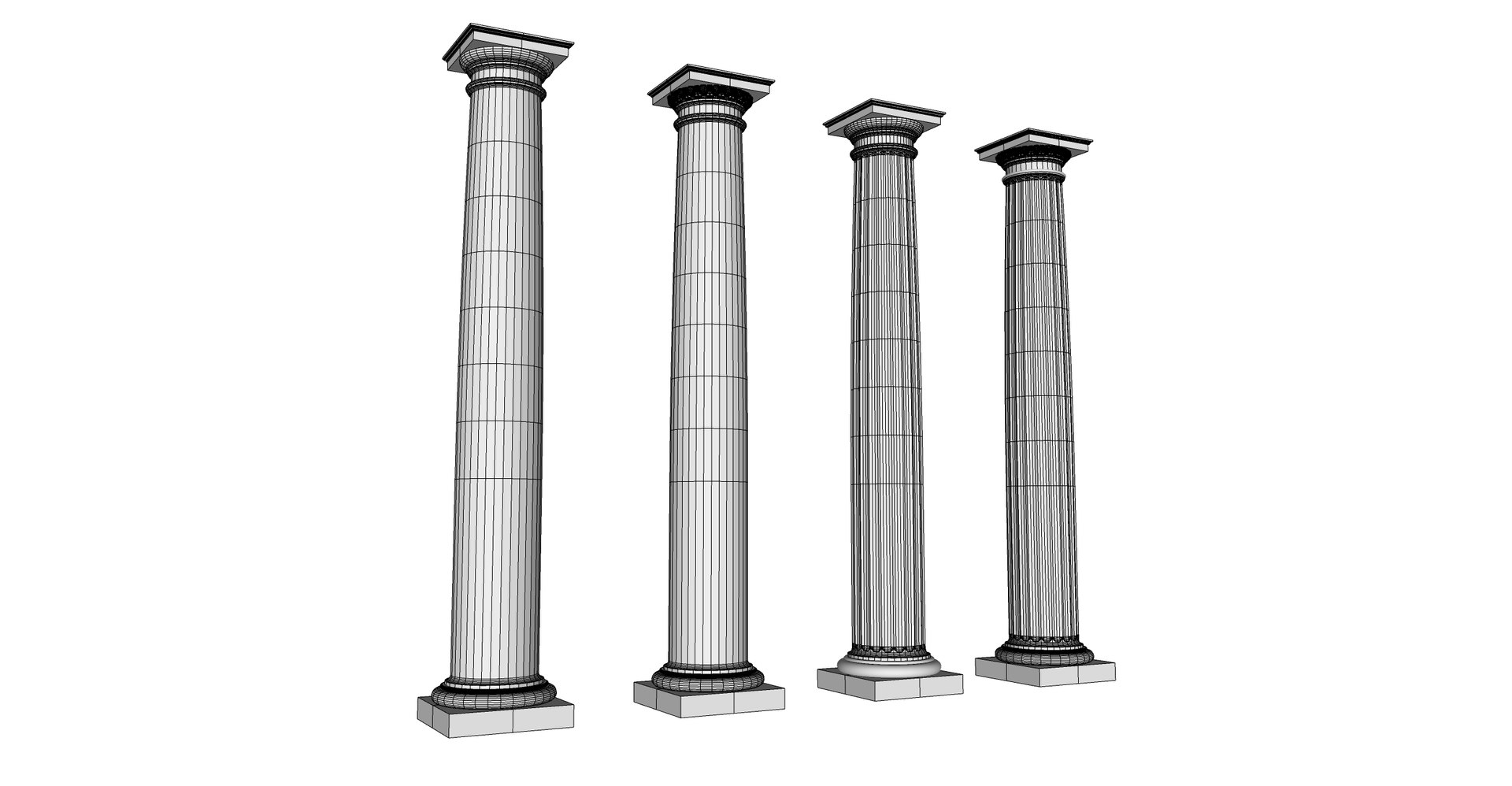 3D doric mutulary Column Doric Order Vignola - TurboSquid 2060483