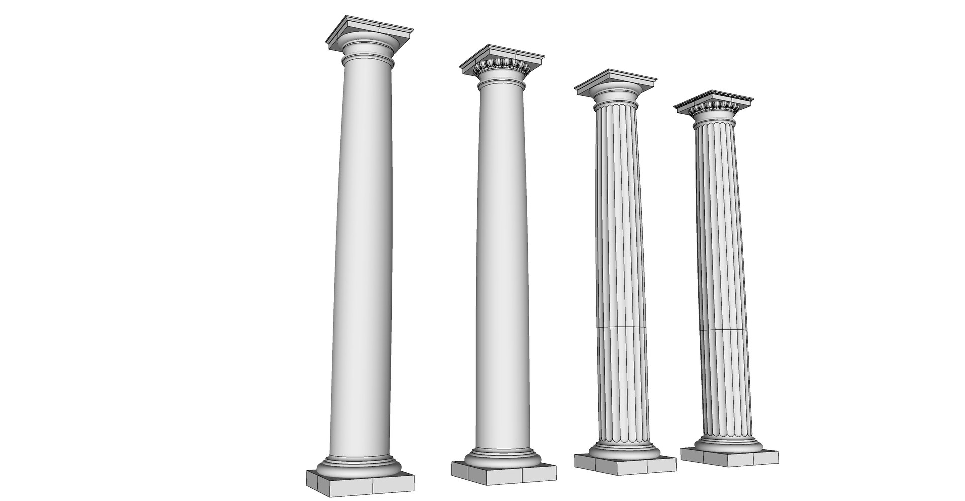 3D doric mutulary Column Doric Order Vignola - TurboSquid 2060483