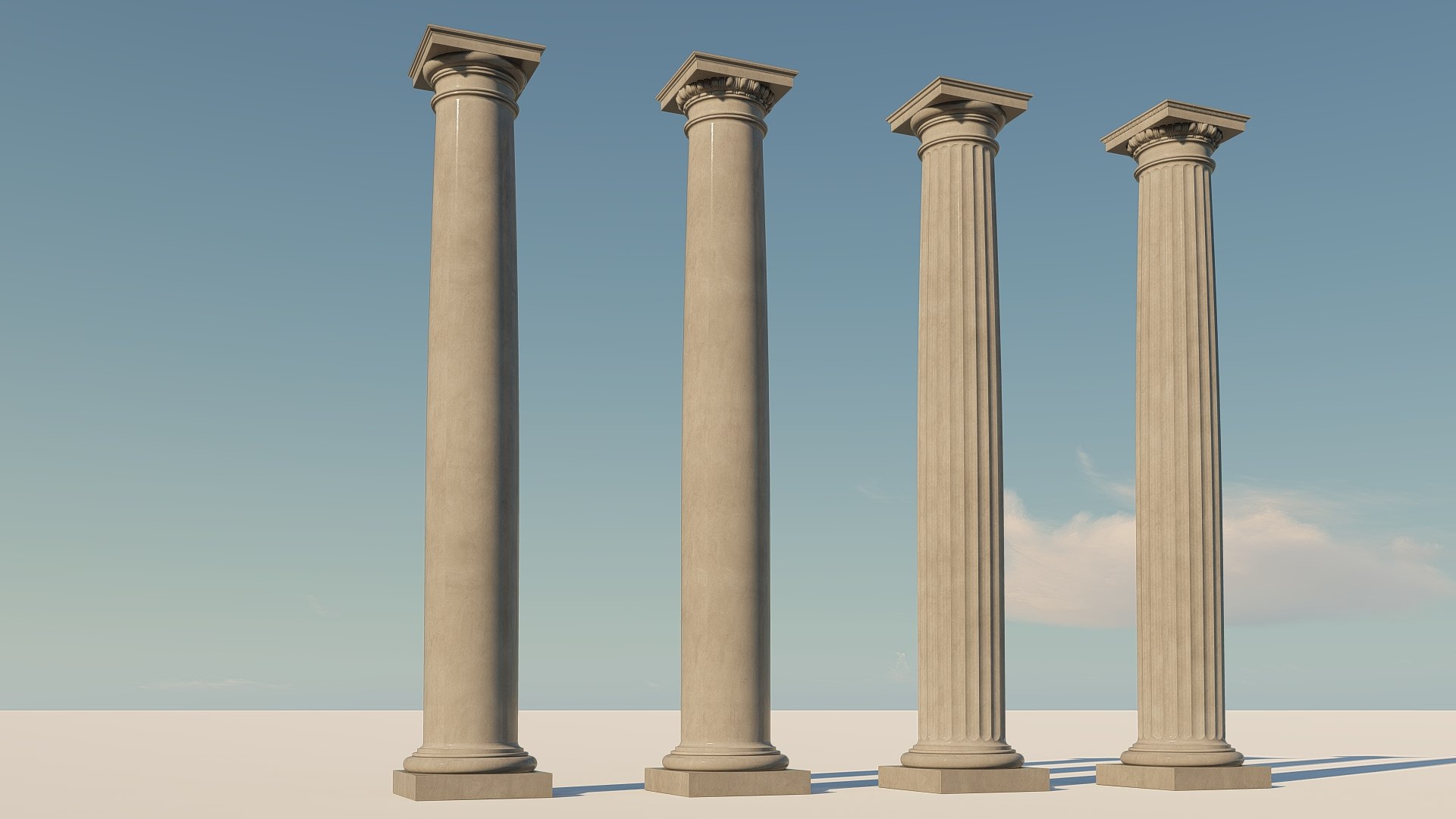 3D doric mutulary Column Doric Order Vignola - TurboSquid 2060483