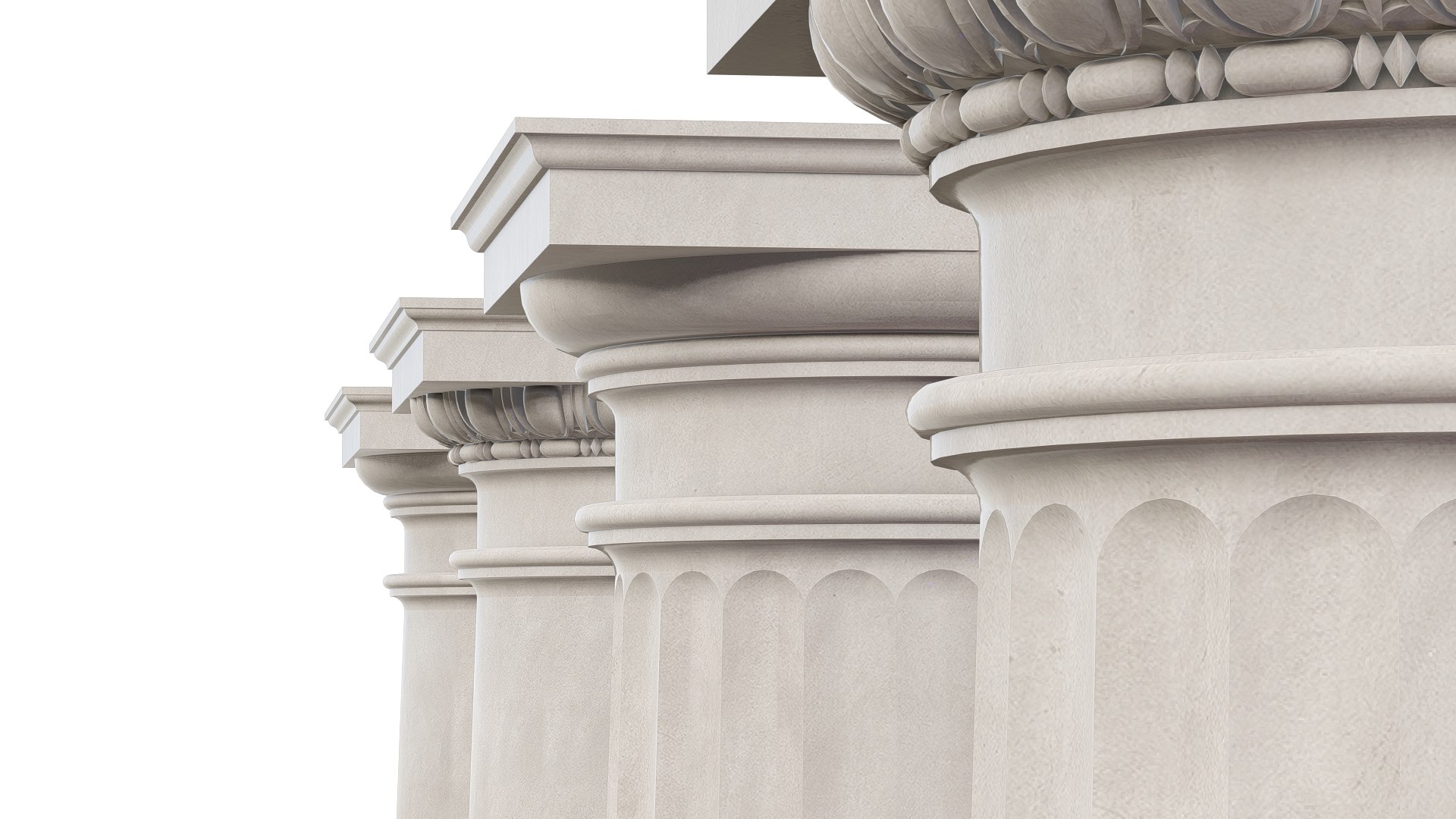 3D doric mutulary Column Doric Order Vignola - TurboSquid 2060483