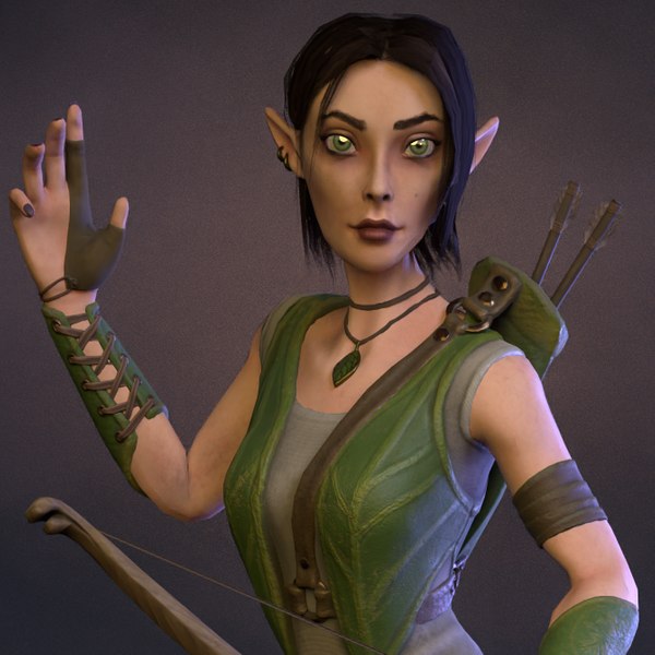 3d Elf Archer Turbosquid 1985734