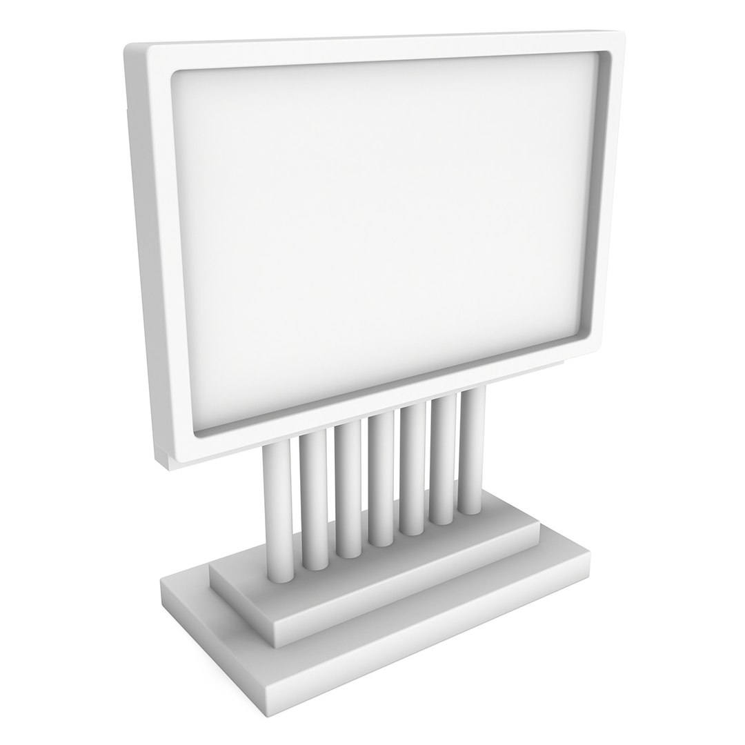 Lcd Screen Stand Blank 3D Model - TurboSquid 1552153