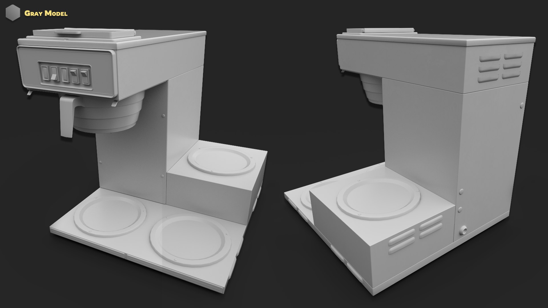 3D Coffee Maker And Pot Assets - TurboSquid 2232578