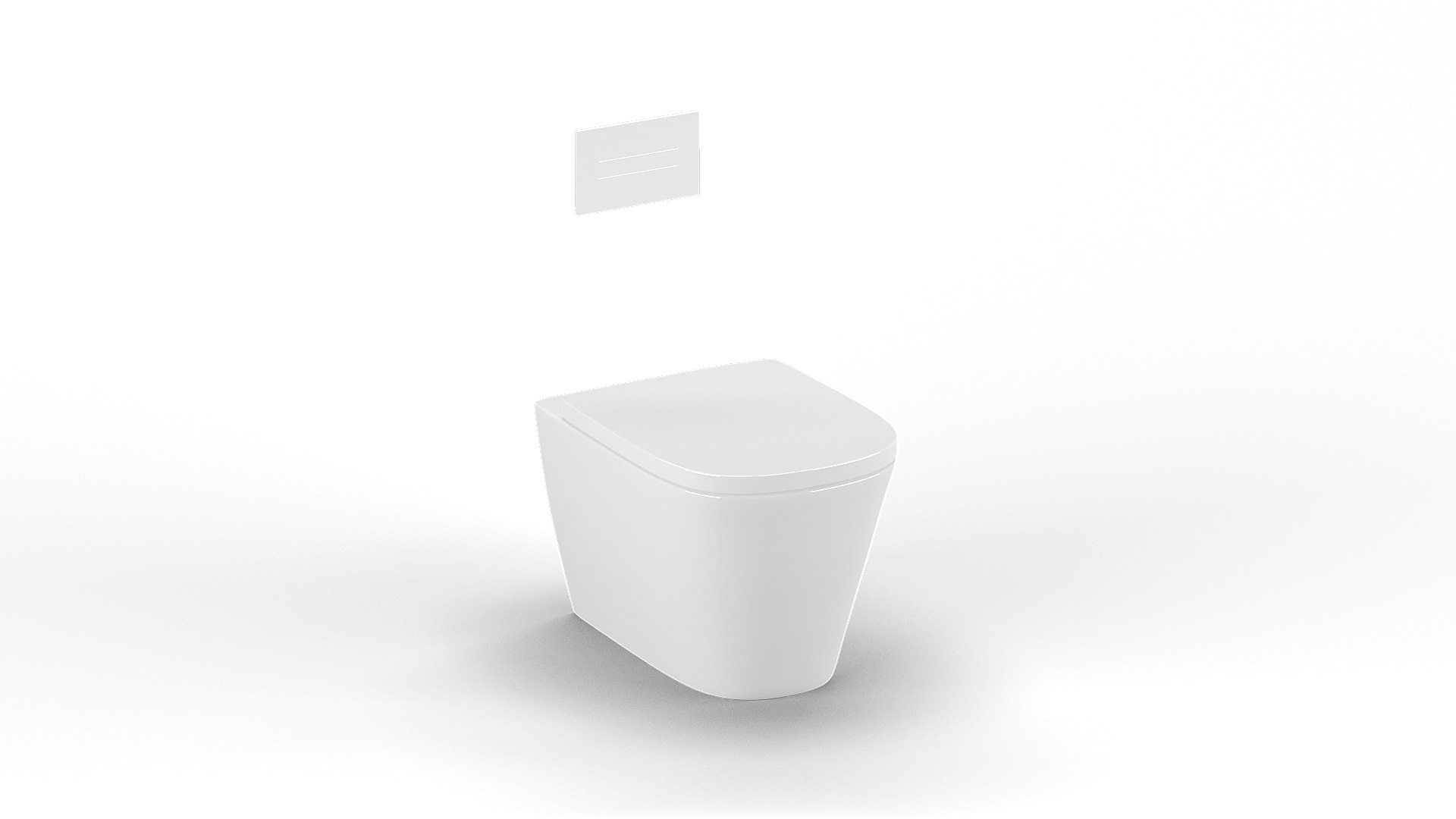 3D model Laufen Kartell Wall Hung WCs And Neve WC Plate - TurboSquid ...