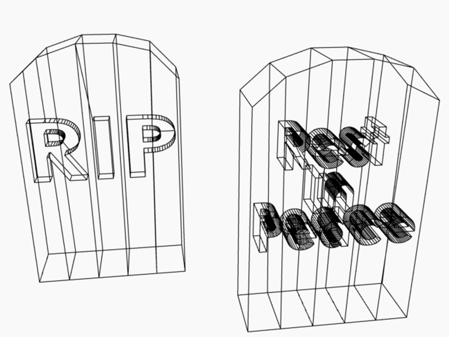 Tombstones Rip 3d Model