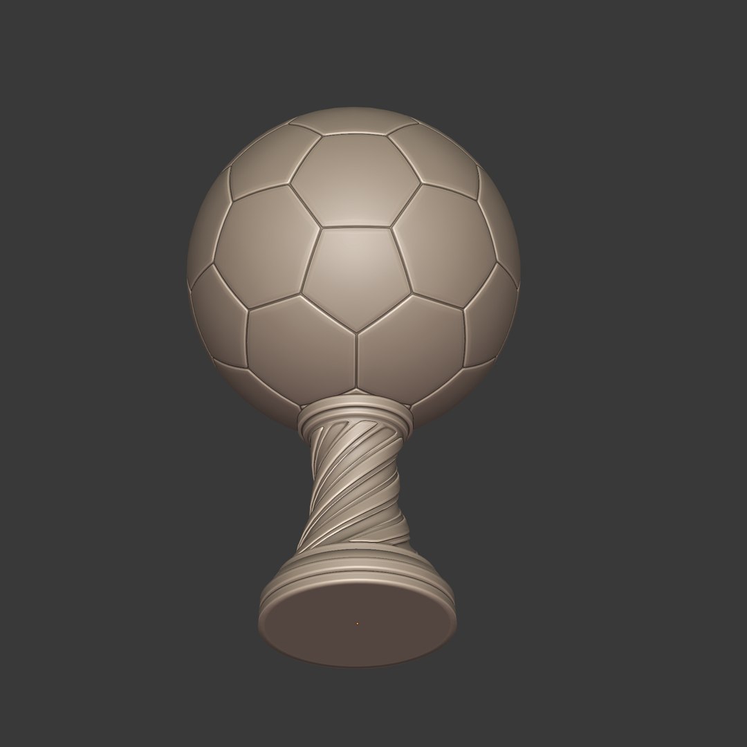 3D Soccer Football Trophy -- Ready For 3D Printing - TurboSquid 1779591
