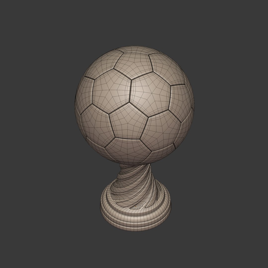 3D Soccer Football Trophy -- Ready For 3D Printing - TurboSquid 1779591