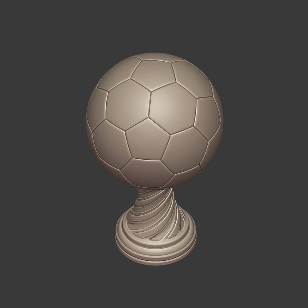 3D Soccer Football Trophy -- Ready For 3D Printing - TurboSquid 1779591