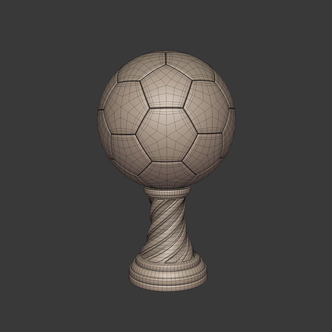 3D Soccer Football Trophy -- Ready For 3D Printing - TurboSquid 1779591