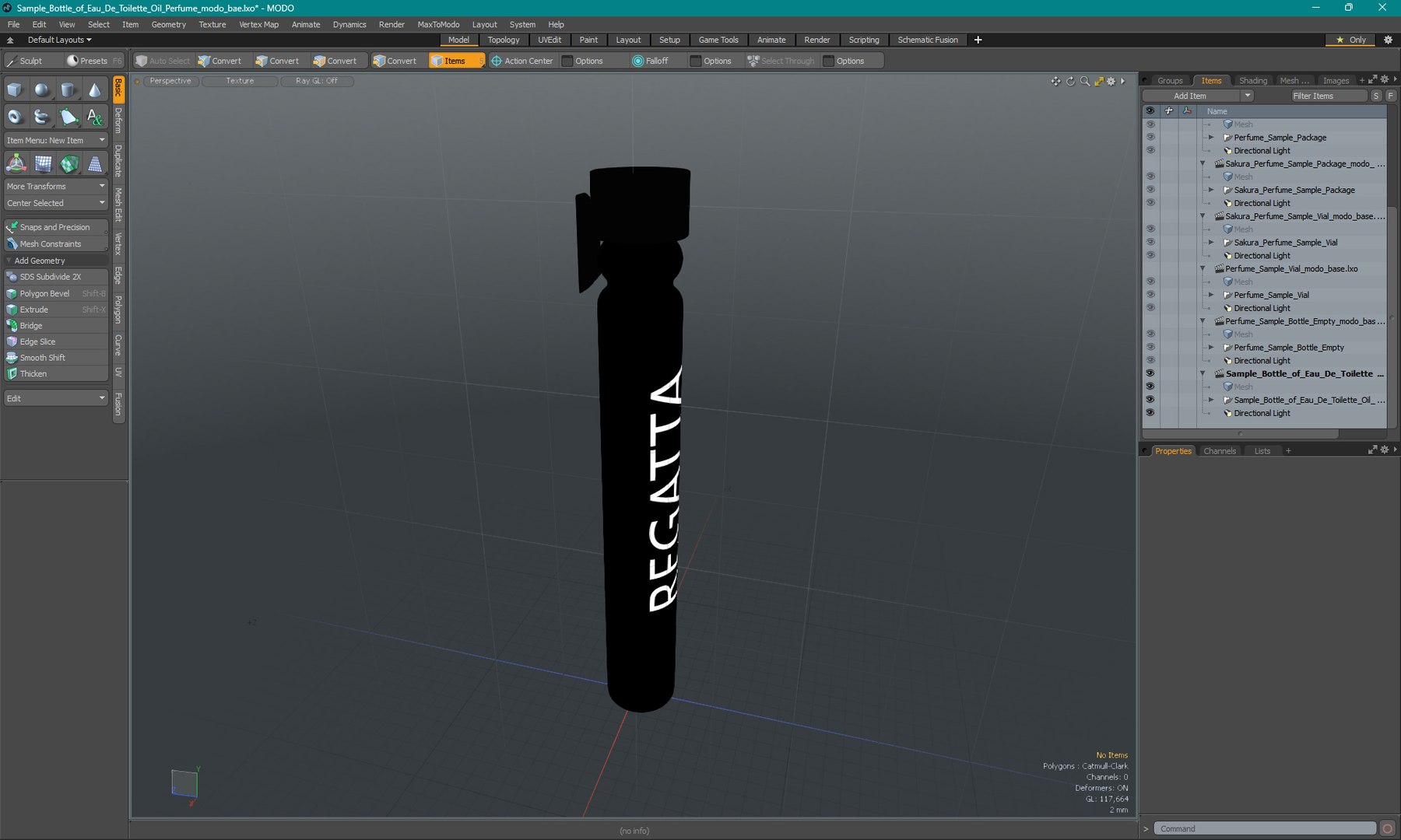 3D Sample Bottle Of Eau De Toilette Oil Perfume Model - TurboSquid 2384603