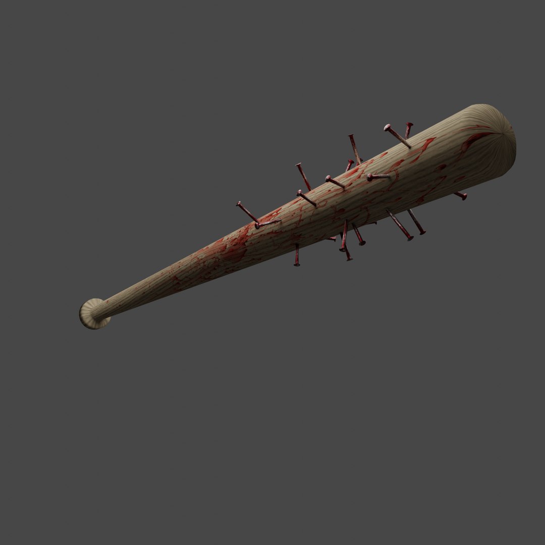 3D Weapon Baseball Bat With Nails - TurboSquid 1894268