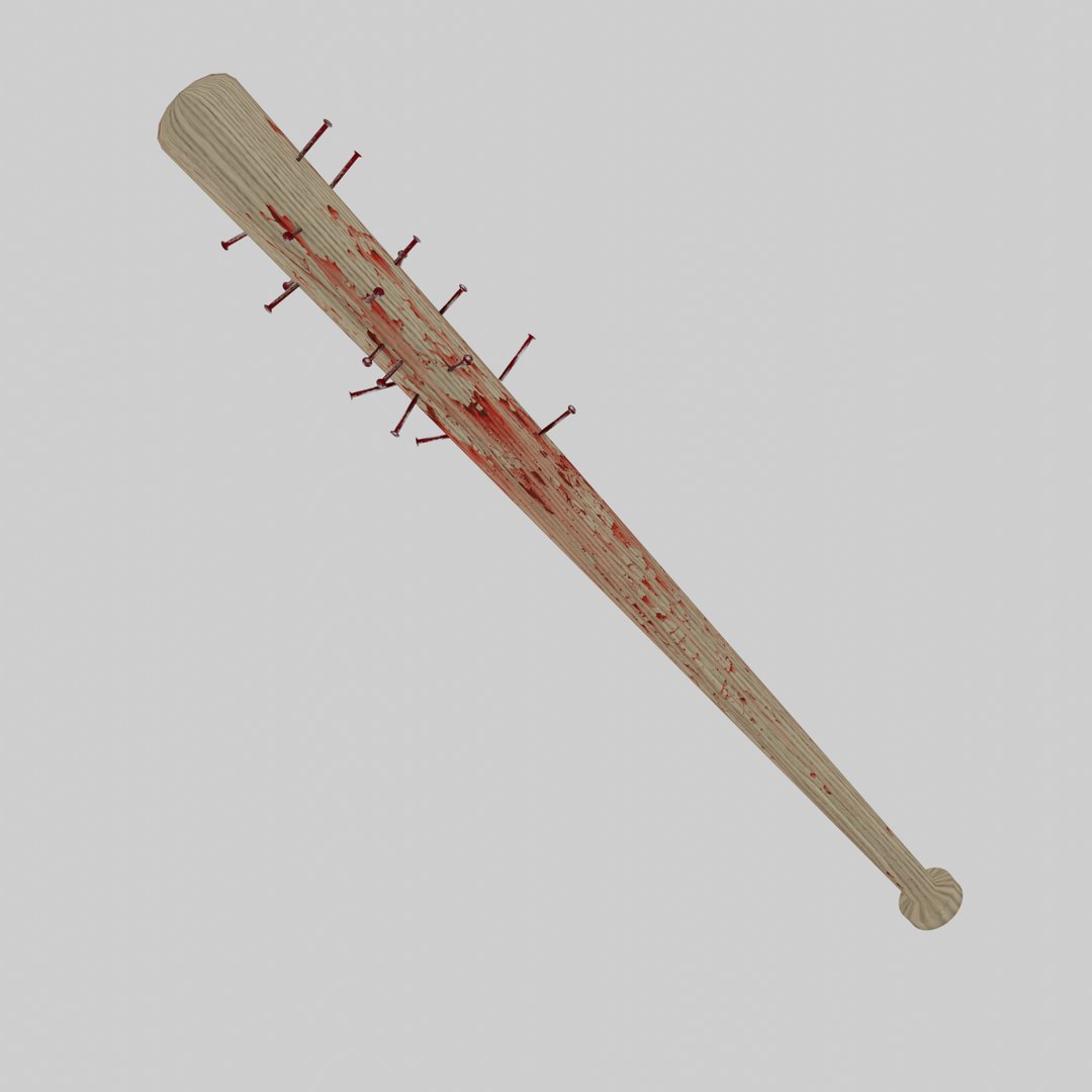 3D Weapon Baseball Bat With Nails - TurboSquid 1894268