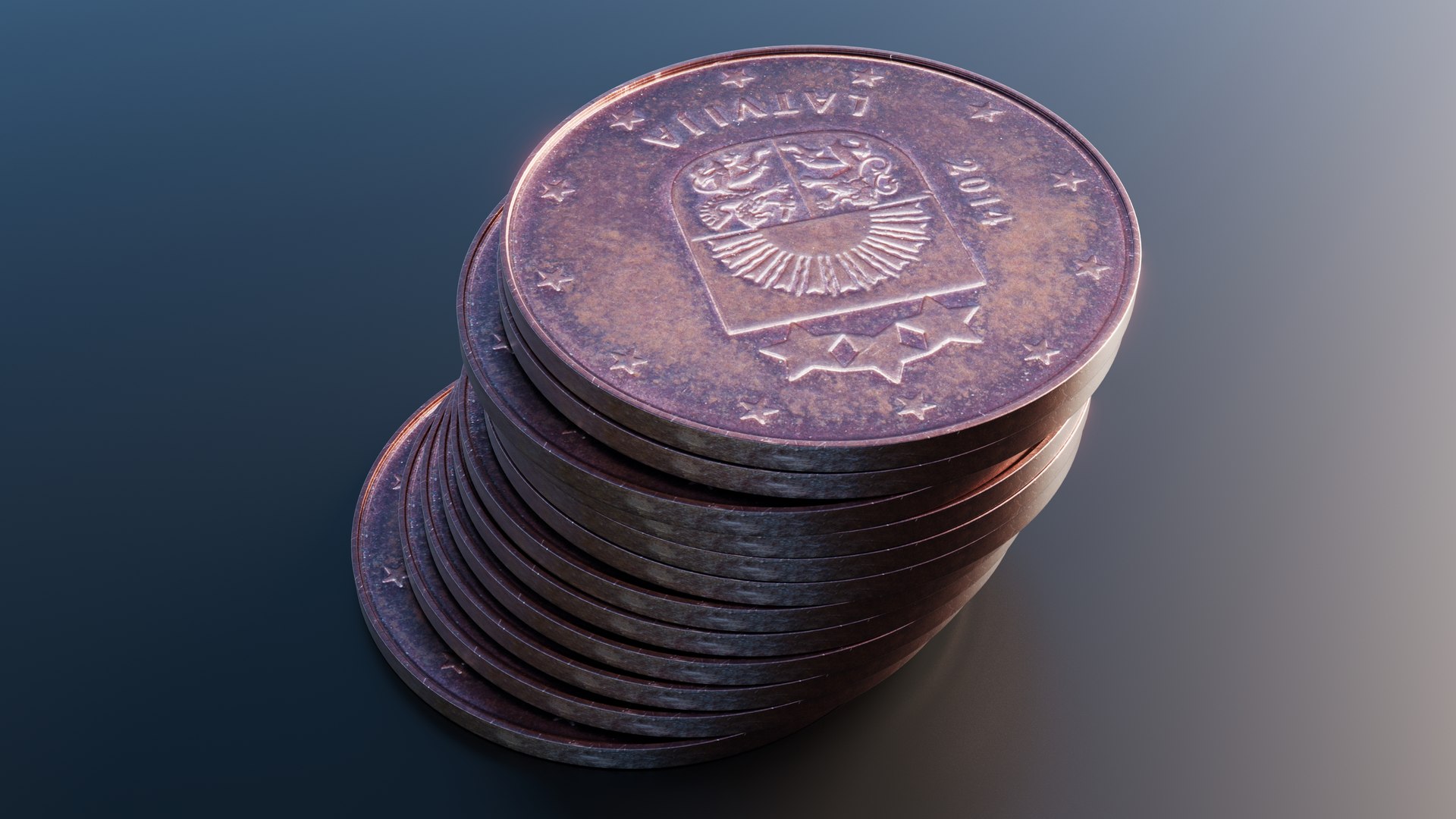3D Euro Cent Coin Model - TurboSquid 2286833