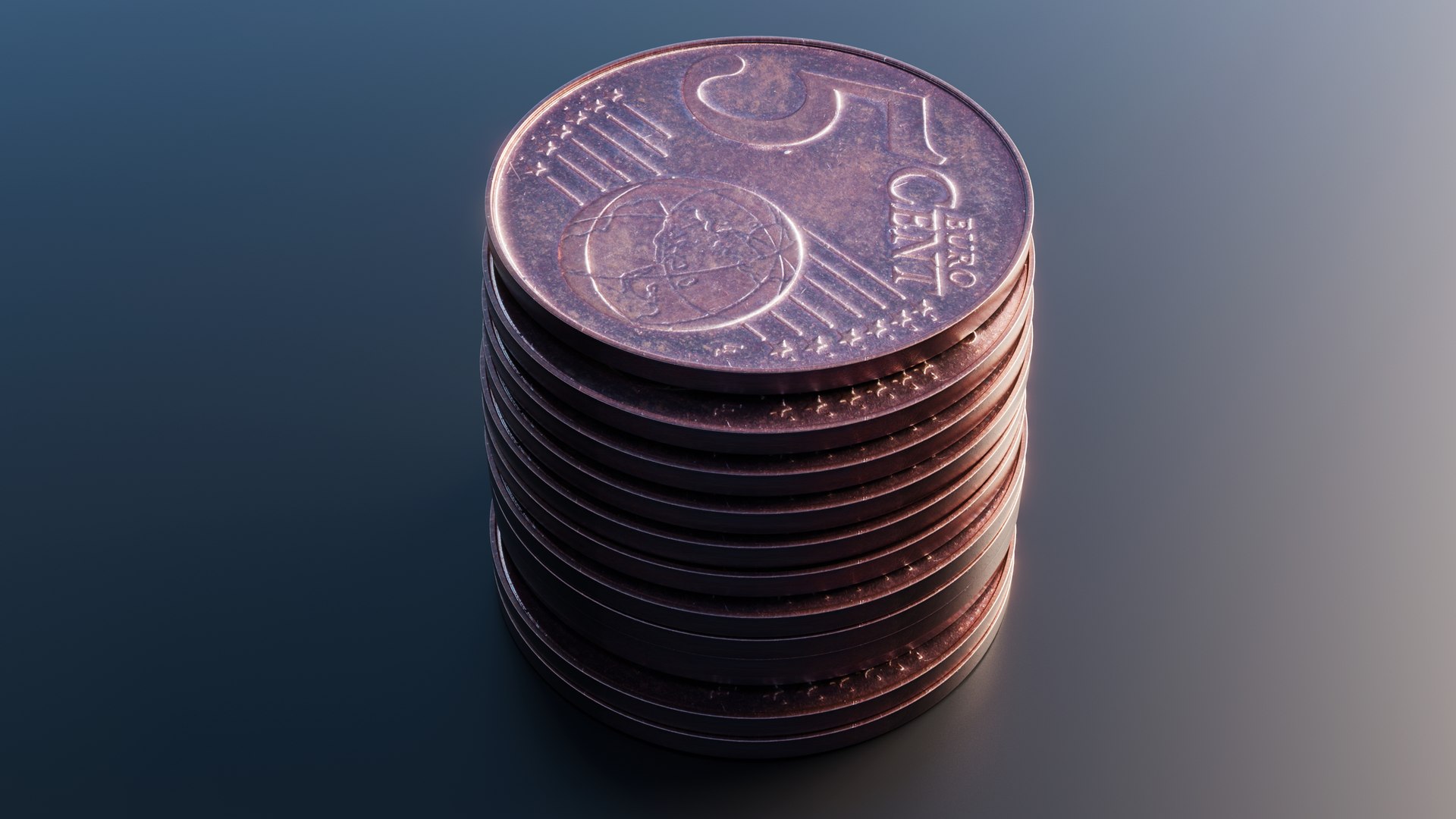 3D Euro Cent Coin Model - TurboSquid 2286833