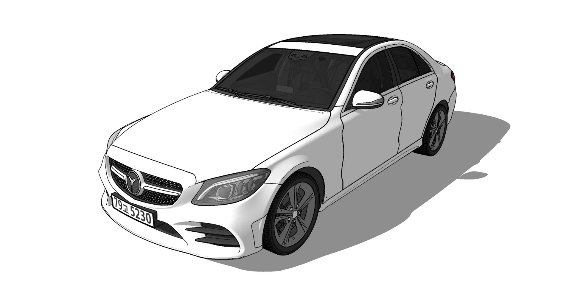 Benz C-class Model - TurboSquid 1432509
