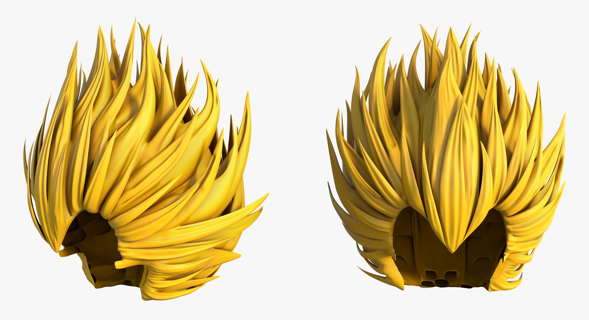 3D Wig Super Saiyan - TurboSquid 1409571